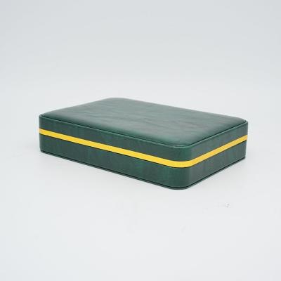 China Green Leather Coin Box Lightweight Coin Organizer Box Impact Resistant Easy To Clean for sale