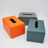 China Orange , Grey , Blue Tissue Paper Box Versatile Minimalist Tissue Box for sale