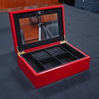 China Glossy Jewelry Packaging Box Red Embossed Jewelry Boxes Eco Friendly for sale