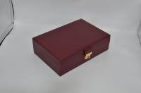 China Dark Red Decorative Jewelry Boxes Durable Necklace Gift Box Featuring Velvet Foam Insert for sale