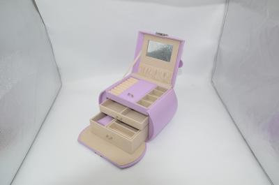 China Purple Cosmetic Storage Case Water Resistant Make Up Organiser Bag Lightweight for sale