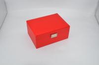 China Red Jewelry Packaging Box Customized Velvet Jewelry Box Recyclable for sale