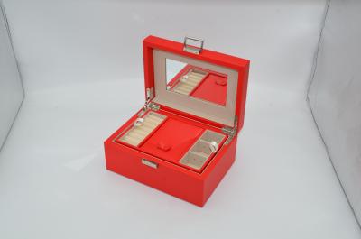 China Red Jewelry Packaging Box Customized Velvet Jewelry Box Recyclable for sale