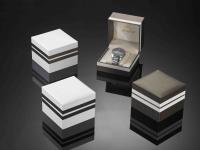 China Embossed Watch Packaging Boxes Featuring Ribbon Tie Closure Lightweight Design Perfect for Watch Presentation and Protection for sale