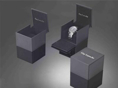China Logo Printing Customization Options Watch Boxes Offering Suede Interior Material Perfect For Luxury Packaging Solutions for sale