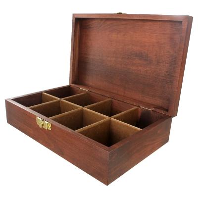 China Corrosion Proof Tea Caddy Boxes Rust Resistant Wooden Tea Bag Holder for sale