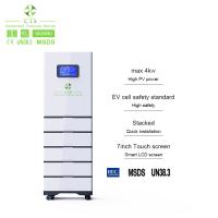 China 51.2v 100ah 200ah 300ah lifepo4 all in one lithium iron battery stack with hybrid inverter for sale