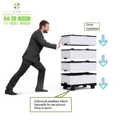 China 48v 100ah 200ah 300ah stackable 10kw 15kw lifepo4 lithium ion battery for hoem energy storagy for sale
