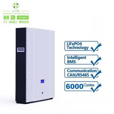 China 5kWh 51.2V 100Ah LiFePO4 Battery PowerWall for Home Energy Storage System for sale