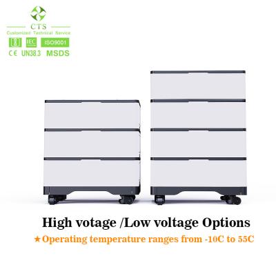 China Solar Energy System 48v Low Voltage 100ah Lifepo4 Stackable Battery For Storage for sale
