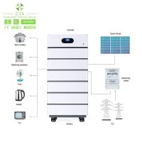 China Energy storage battery 48V 5kw 8kw 12kw 15kw battery and inverter all in one stackable solar battery system for sale