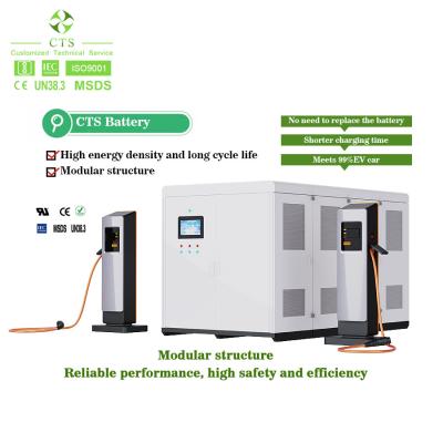 China CTS Energy Storage Road Rescue DC Fast Charging Station 75kwh 150kwh 300kwh LiFePO4 Battery for sale