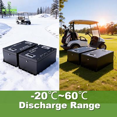 China Golf Cart Lithium Ion Battery Pack 51.2V/73.6V 105Ah/150Ah IP65 Waterproof for AGV for sale