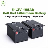 China Long Cycle 48V 60V 72V 105ah 150ah LiFePO4 Golf Cart Lithium Battery with Charger and Screen for sale
