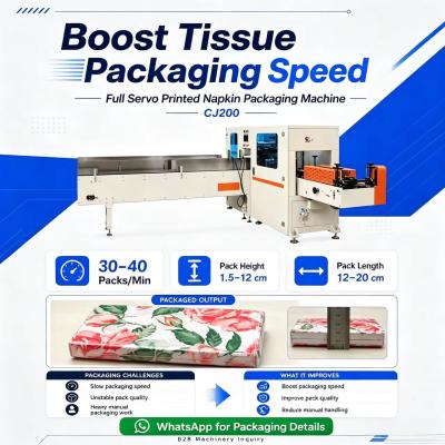 China 3D Tissue Packaging Machine Efficient Paper Napkin Packing Machine for sale