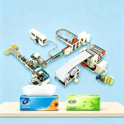 China Servo Control Facial Tissue Production Line Fully Automatic Tissue Paper Production Line for sale