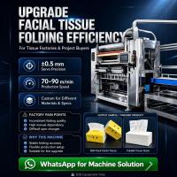 China Servo Control Facial Tissue Production Line Fully Automatic Tissue Paper Production Line for sale