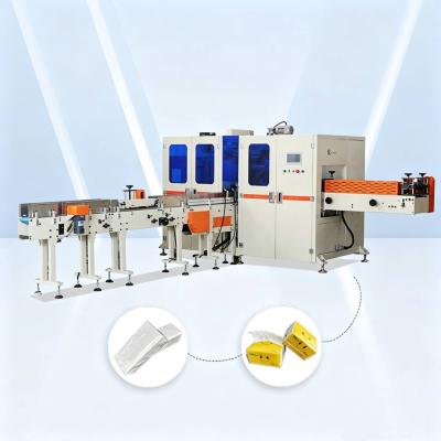 China Soft Drawing Tissue Packaging Machine Moisture Proof Facial Tissue Packing Machine Full Servo Control for sale