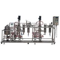 China Wiped Film Short Path Molecular Distillation Equipment With 10L Jacketed Glass Tank for sale
