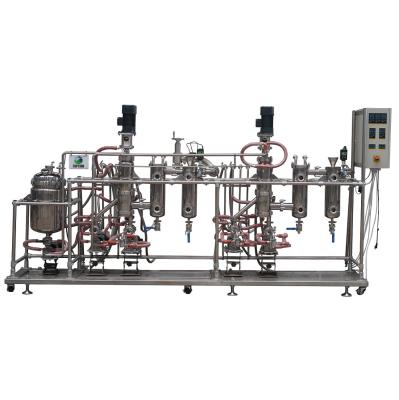 China Wiped Film Short Path Molecular Distillation Equipment With 10L Jacketed Glass Tank for sale
