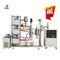 China Herb Pot Sative Oil Extraction Machine 0.06 M2 Wiped Film Molecular Distillation for sale