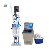 China Double Layer Glass Microbial Reactor Jacketed Glass Reactor 1L 5L 10L 30L 100L for sale