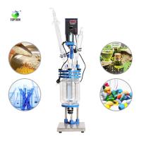China Double Layer Glass Microbial Reactor Jacketed Glass Reactor 1L 5L 10L 30L 100L for sale