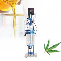 China Double Layer Glass Microbial Reactor Jacketed Glass Reactor 1L 5L 10L 30L 100L for sale