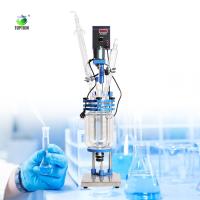 China Double Layer Glass Microbial Reactor Jacketed Glass Reactor 1L 5L 10L 30L 100L for sale