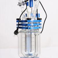 China Double Layer Glass Microbial Reactor Jacketed Glass Reactor 1L 5L 10L 30L 100L for sale