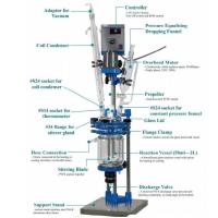 China Bench Top Glass Reaction Systems Jacketed Glass Vessel 1L 2L 3L 5L 10L for sale