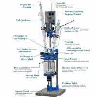 China 1 Liter Chemical Double Layer Glass Reactor Jacketed Reactor Vessel for sale