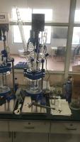 China 1 Liter Chemical Double Layer Glass Reactor Jacketed Reactor Vessel for sale