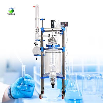 China Ex-Proof Jacketed Mini 1L 2L 3L Glass Reactor  5L 10L 20L 30L 50L 80L 100L 200L for sale