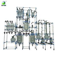 China High Borosilicate Glass 3.3 100l Glass Reactor  5L 10L 30L Chemglass Jacketed Reactor for sale