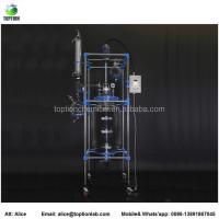 China Borosilicate Chemical Jacketed Glass Reactor Vessel 100L Explosion Proof for sale