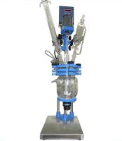 China Three Layer Glass Reactor 1-3 Liter For Chemical Plant / Biological Pharmacy for sale