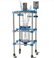 China Vacuum Airtight Three Layer Glass Reactor 20L / 50L / 150L for sale