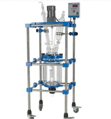 China Vacuum Airtight Three Layer Glass Reactor 20L / 50L / 150L for sale
