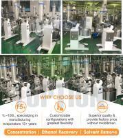 China Hemp Oil Distillation Ethanol Recovery Evaporation Vacuum Rotary Evaporator 50L for sale