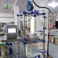 China Lab Ultrasonic Microwave Collaborative Jacketed Reactor Vessel Jacketed Glass Reactor for sale