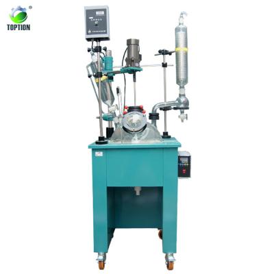 China Mini Pyrolysis Glass Reactor Chemical Lab Reactors Laboratory 10l 20l 20 Liters for sale