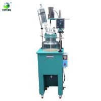 China Mini Pyrolysis Glass Reactor Chemical Lab Reactors Laboratory 10l 20l 20 Liters for sale