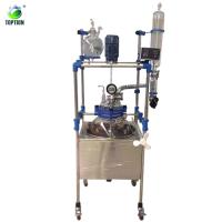 China Mini Pyrolysis Glass Reactor Chemical Lab Reactors Laboratory 10l 20l 20 Liters for sale