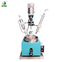 China Mini Pyrolysis Glass Reactor Chemical Lab Reactors Laboratory 10l 20l 20 Liters for sale