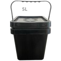 China HDPE 4L 5L 8L 10L Food Container Square Bucket in Yellow for sale