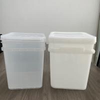 China Square Lid Plastic Bucket for Food Packing Snacks Barrels in Industrial Environments for sale