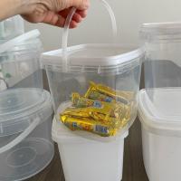 China PP Square Bucket for Snacks Acai Container Bucket Certified by GAP/ISO/FDA Printing IML for sale