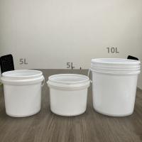 China 2 Gallon 4 Gallon Chemical Grade Clear Plastic Bucket with Lid and Handle Bundle for sale