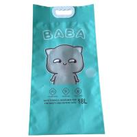 China PE Material Cat Litter Bag with Handle and Zip Lock Your Feline Friend's Best Choice for sale